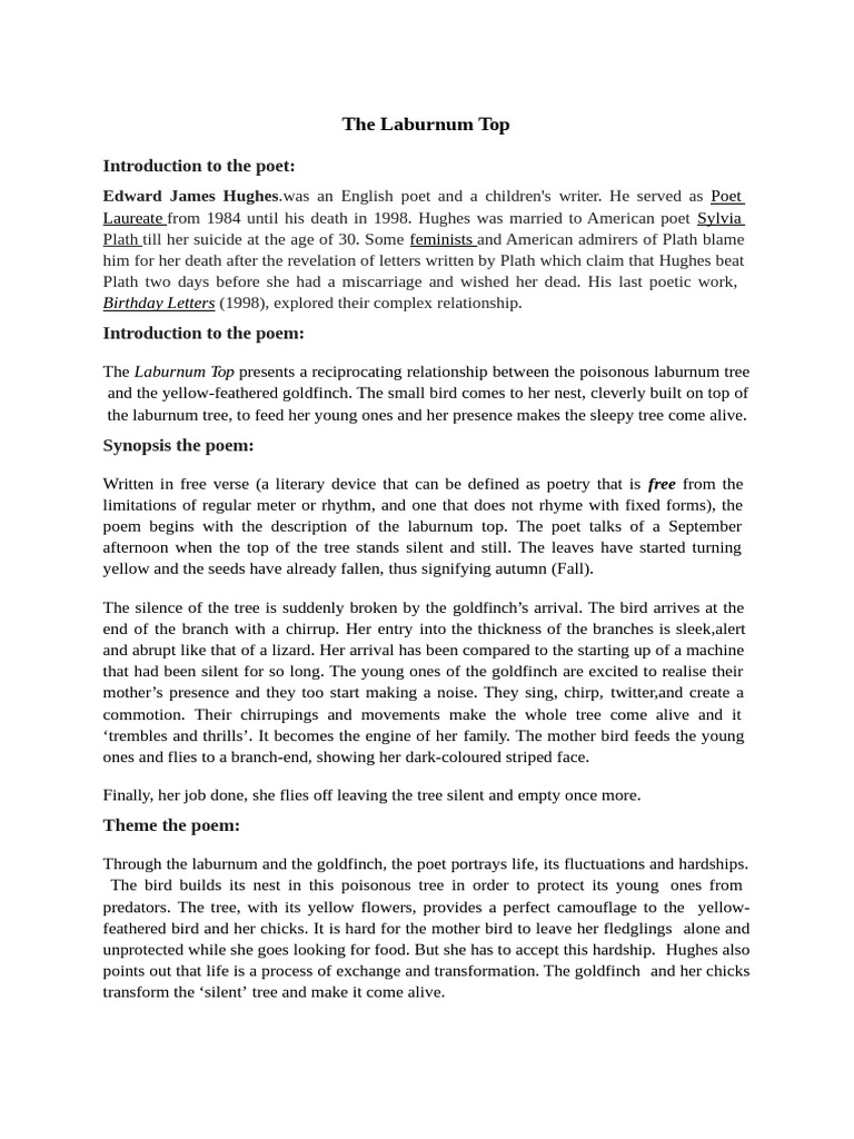 The Laburnum Top - Revised | PDF