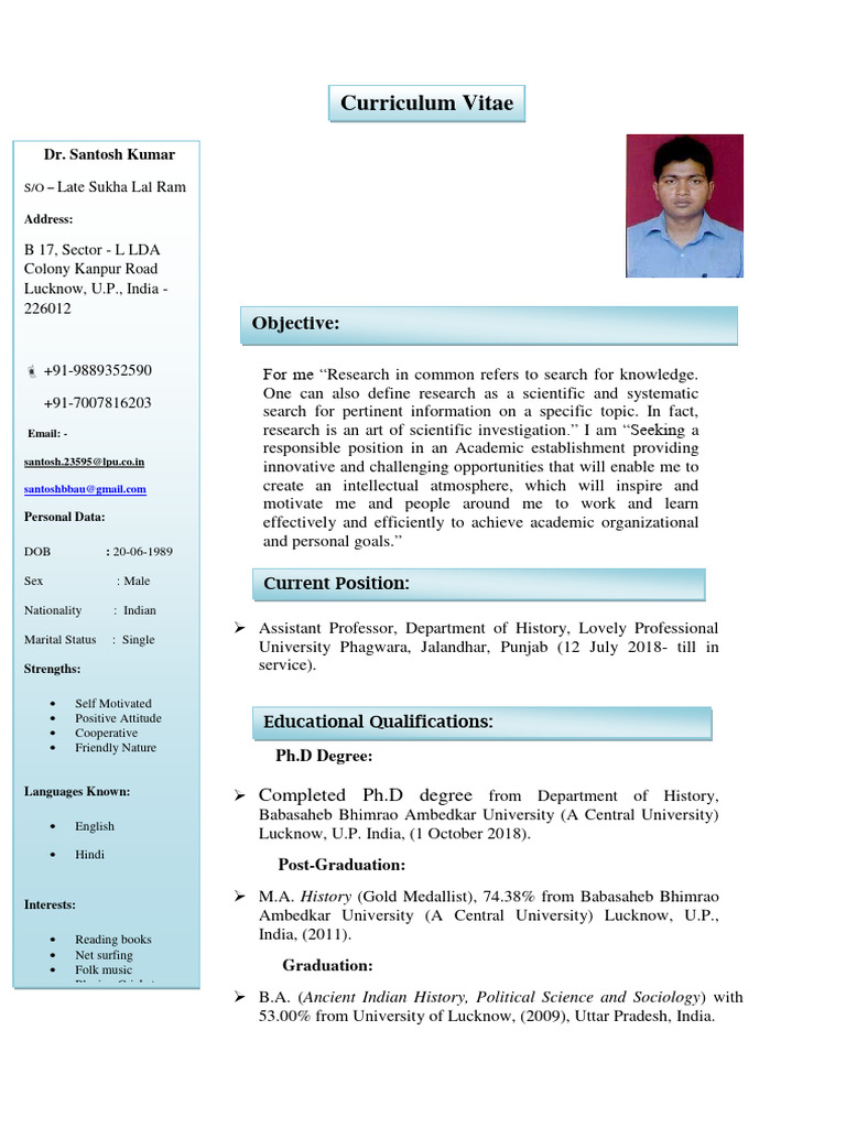 Santosh CV 30 | PDF