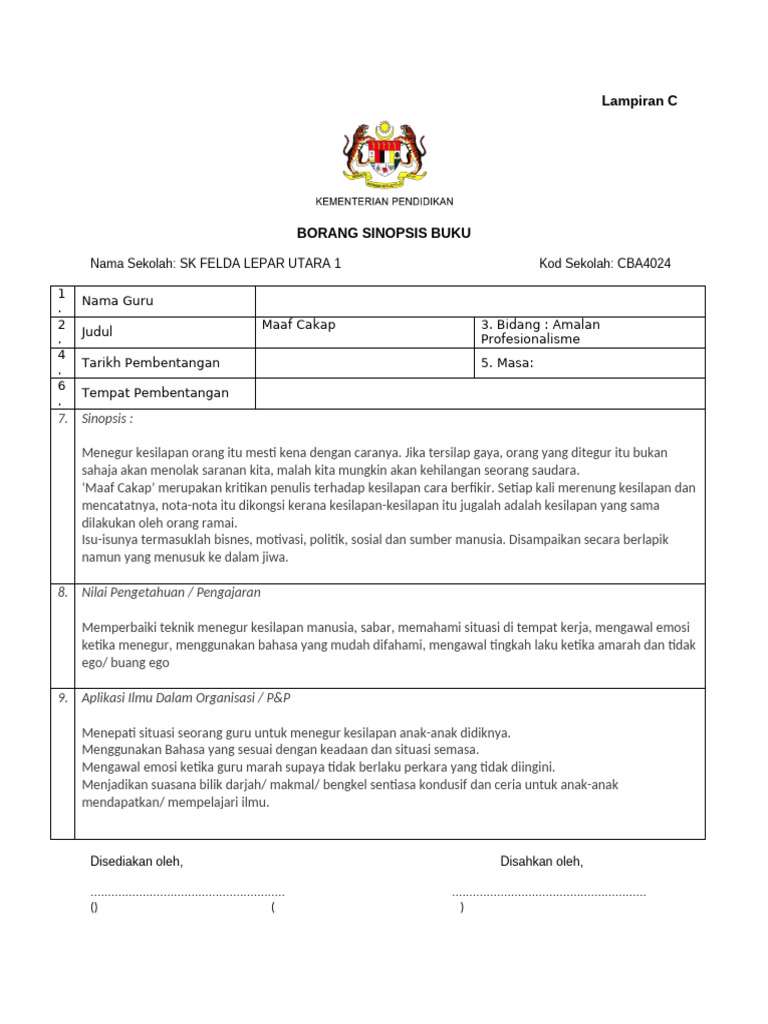 Sinopsis LADAP | PDF