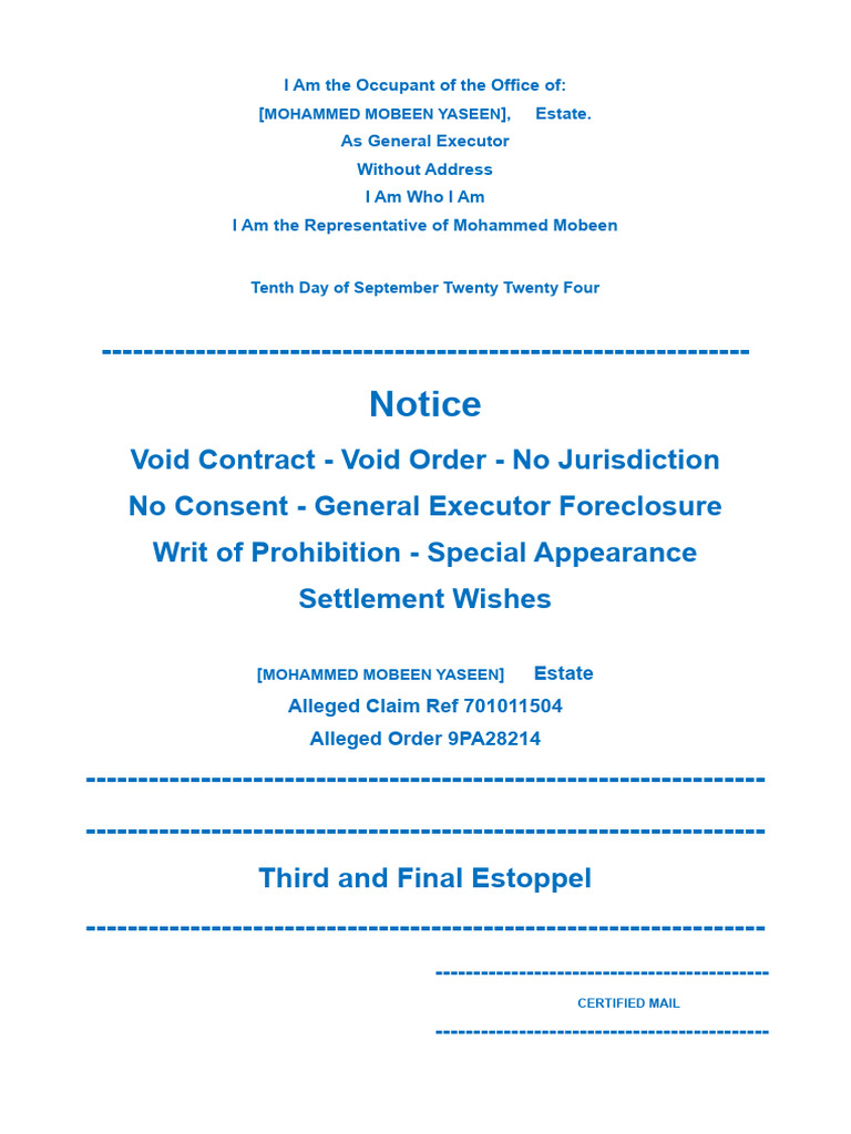 10.09.24 Mohammed Mobeen Yaseen Post Order Home Repossession Third and ...