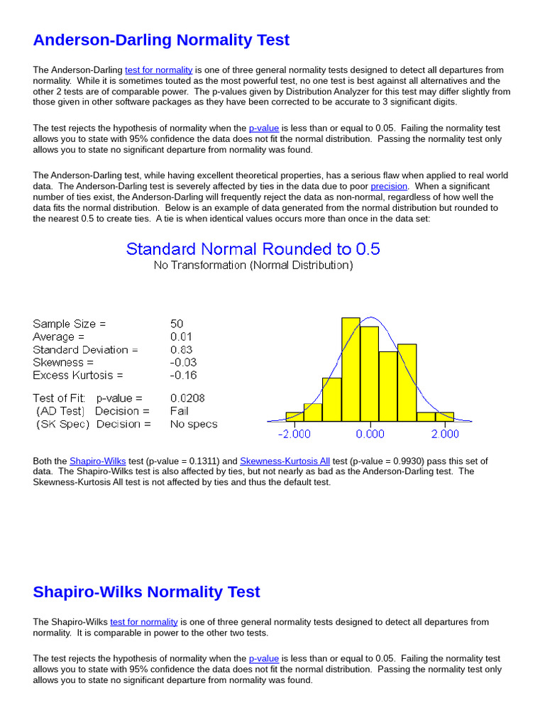 Normality Test | PDF
