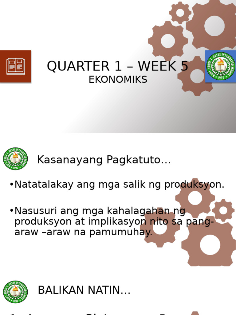 q1 w5 Ekonomiks Produksyon | PDF