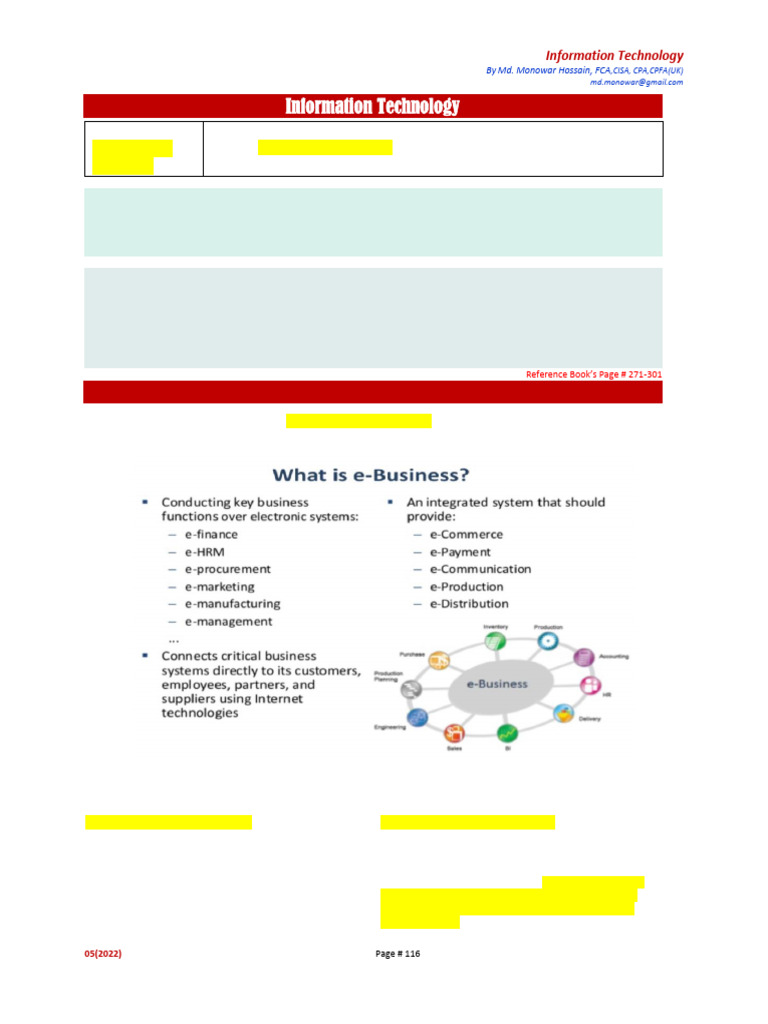 CA (CL) IT Module-03 (7) E-Business Systems | PDF