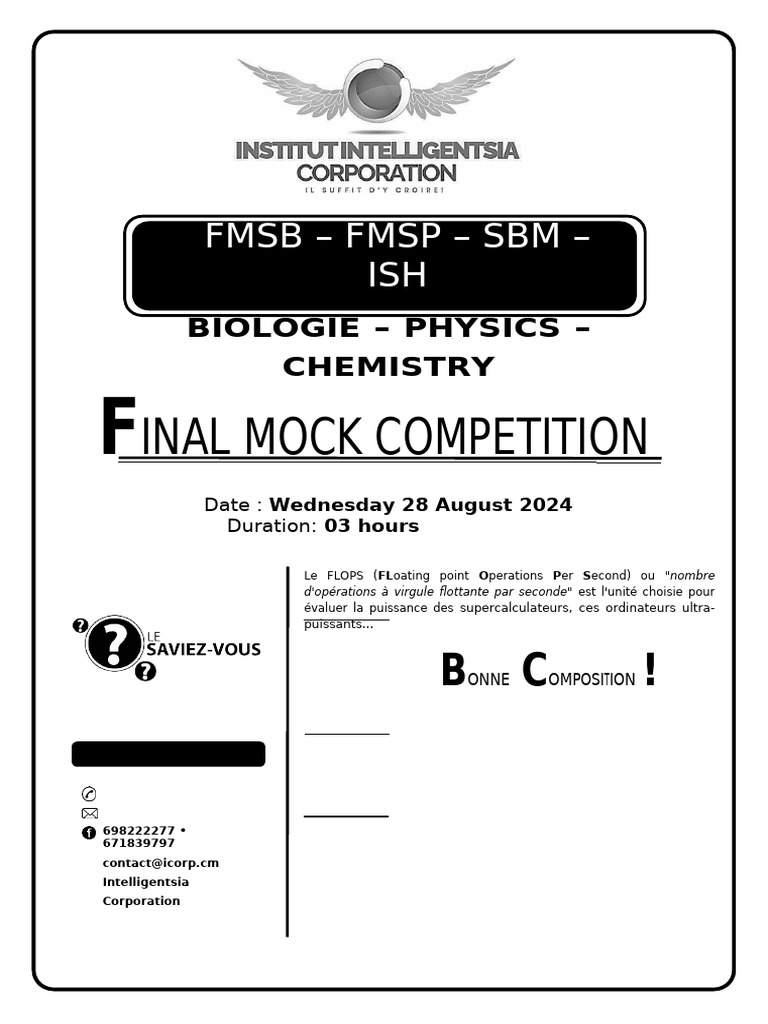 CB Final PH2 Bio - Phy - CHM FMSB 2024 Das13 | PDF
