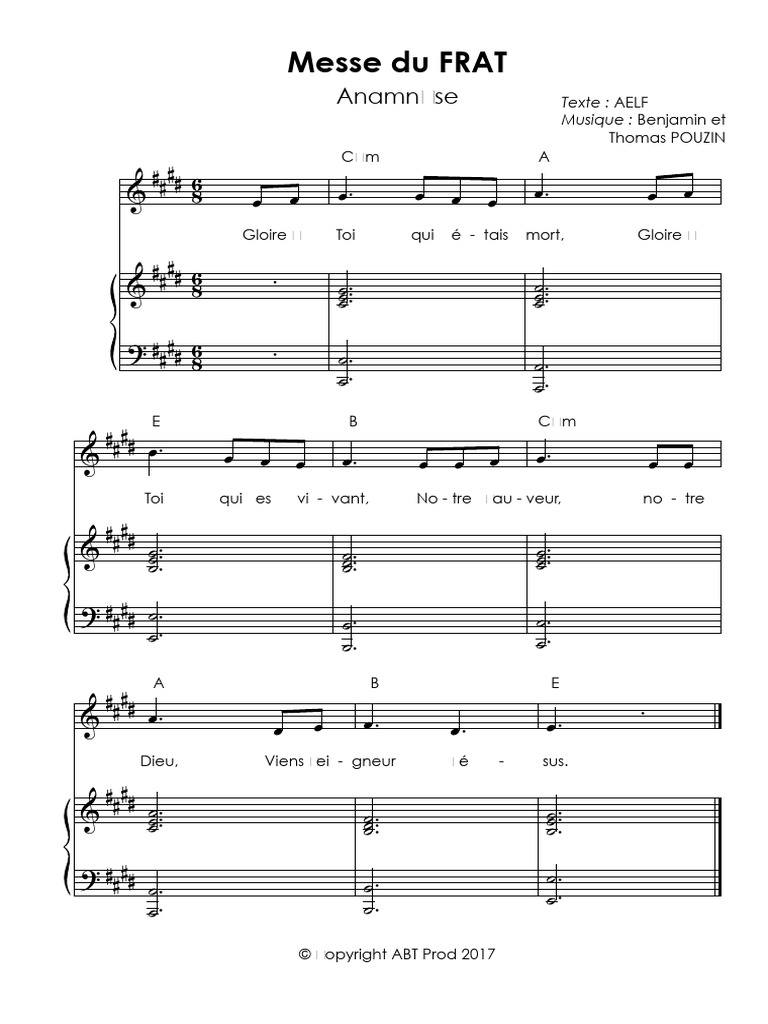 anamnèse messe du frat | PDF