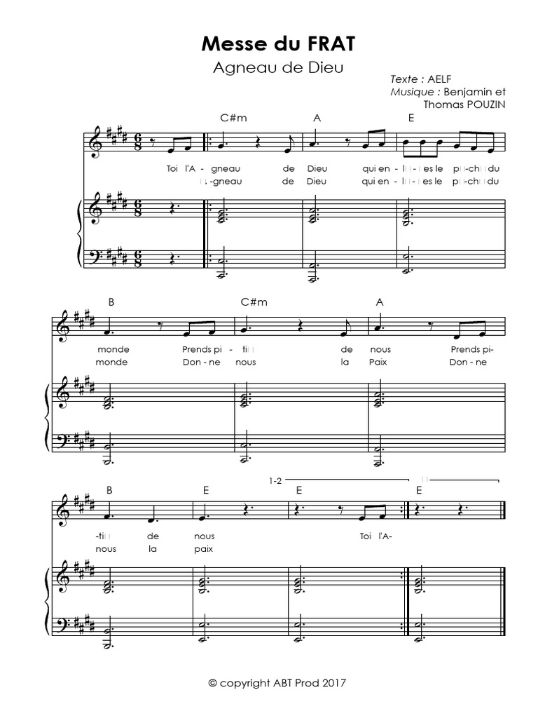 Agnus Messe Du Frat | PDF
