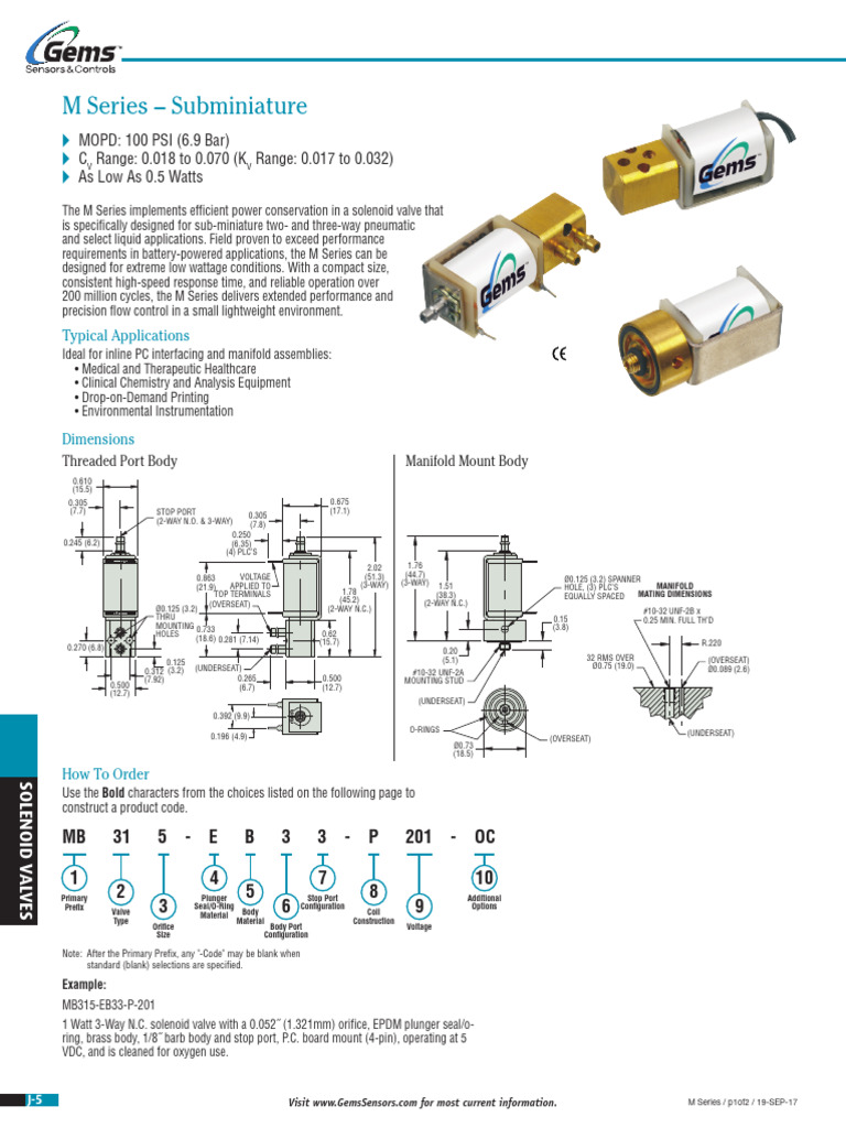 Catalog J M Series | PDF