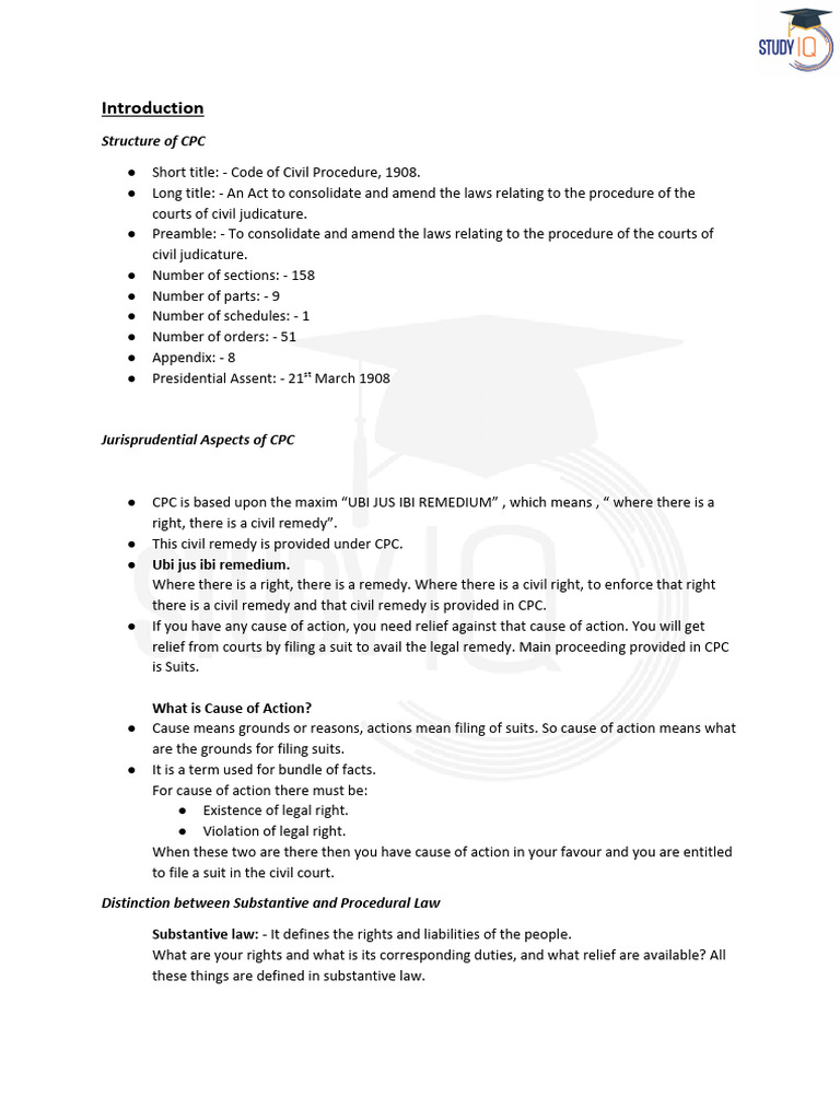 Lecture 1 CPC 1 - 1682597412 | PDF