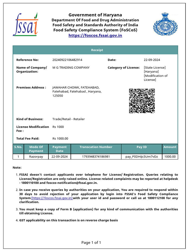 Mukesh Receipt | PDF