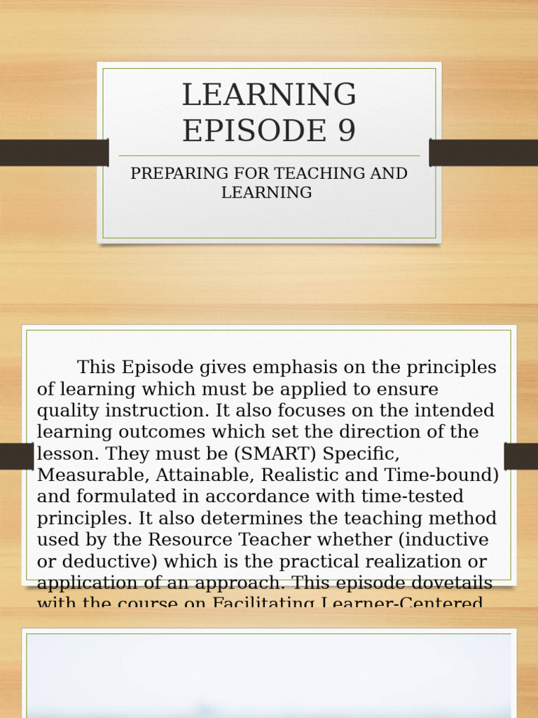 Learning Episode 9 | PDF
