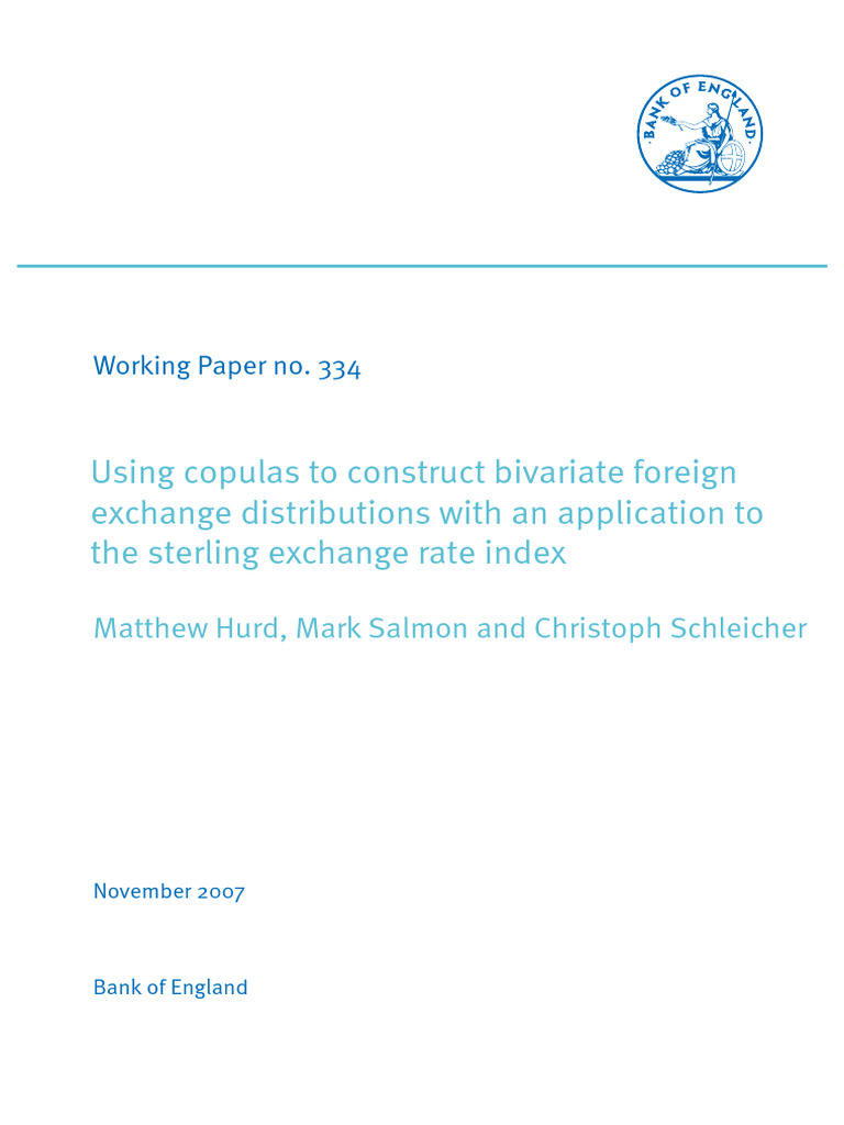 Using Copulas To Construct Bivariate Foreign Exchange Distributions | PDF
