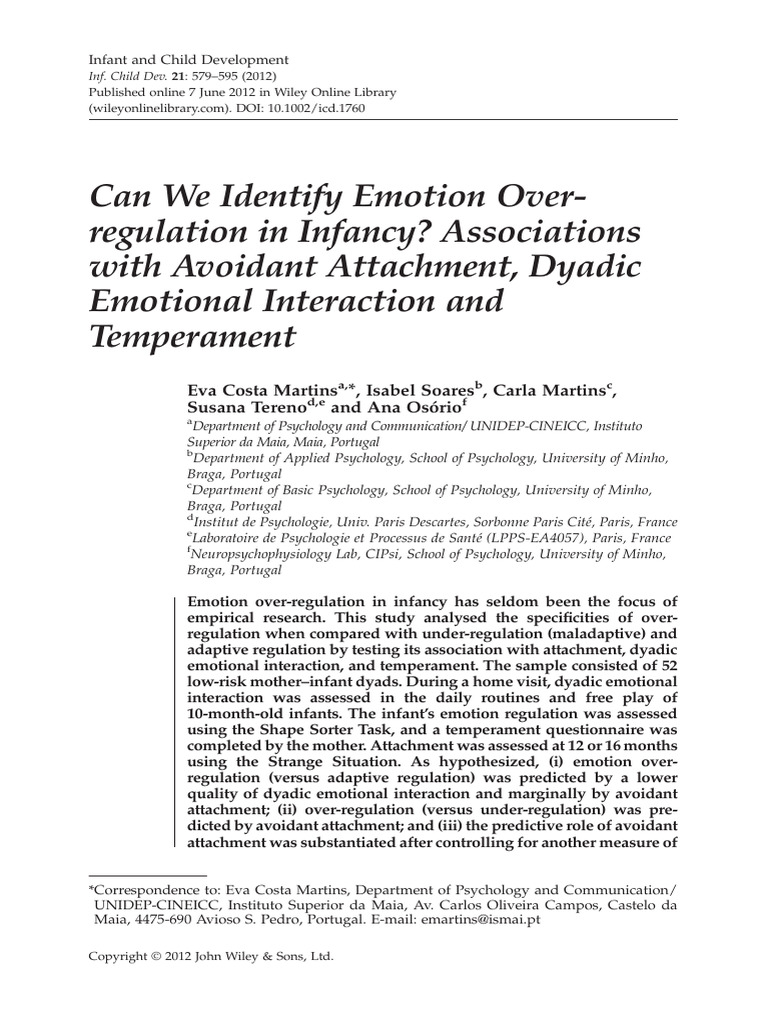 2012 Martins Can We Identify Emotion Over-Regulation | PDF
