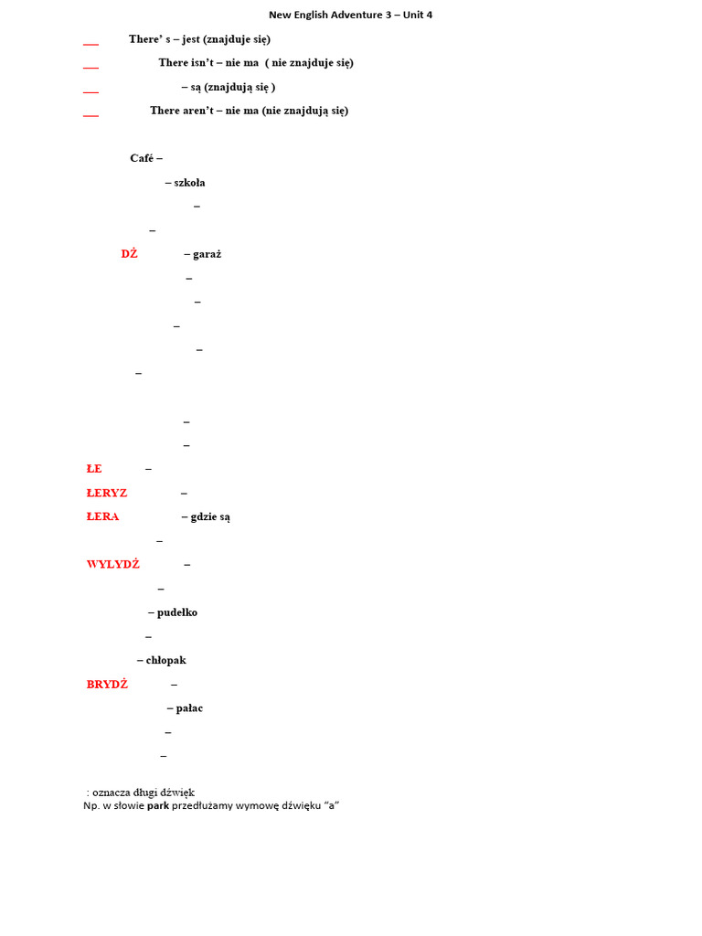 Nea 3 Unit 4 Slownictwo I Gramatyka Pdf