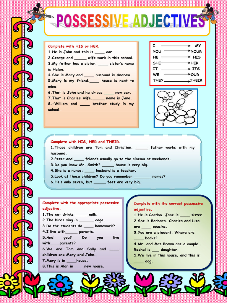 Possessives Adjectives | PDF