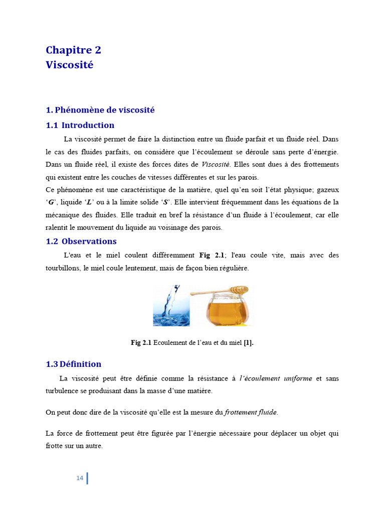 Chapitre 02 Viscosité | PDF