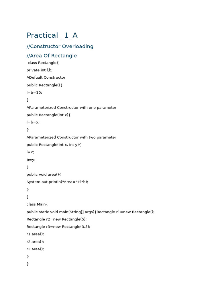 Practical_JAVA | PDF