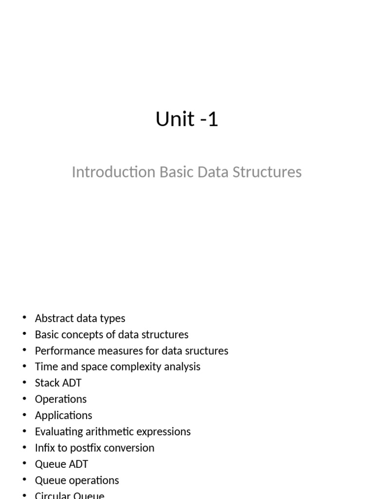 Ds Unit - 1 | PDF