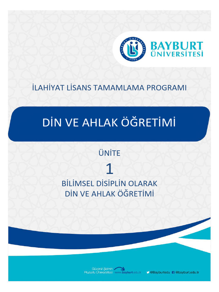 Din Ve Ahlak Öğretimi Ders | PDF