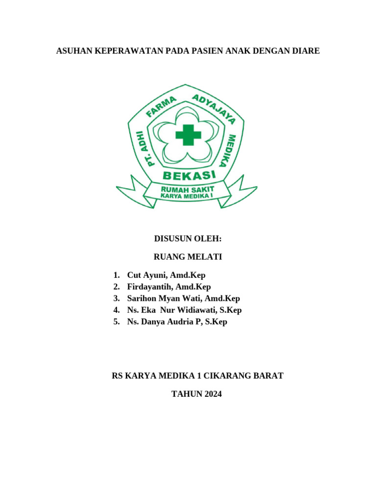Asuhan Keperawatan Pada Pasien Anak Dengan Diare | PDF