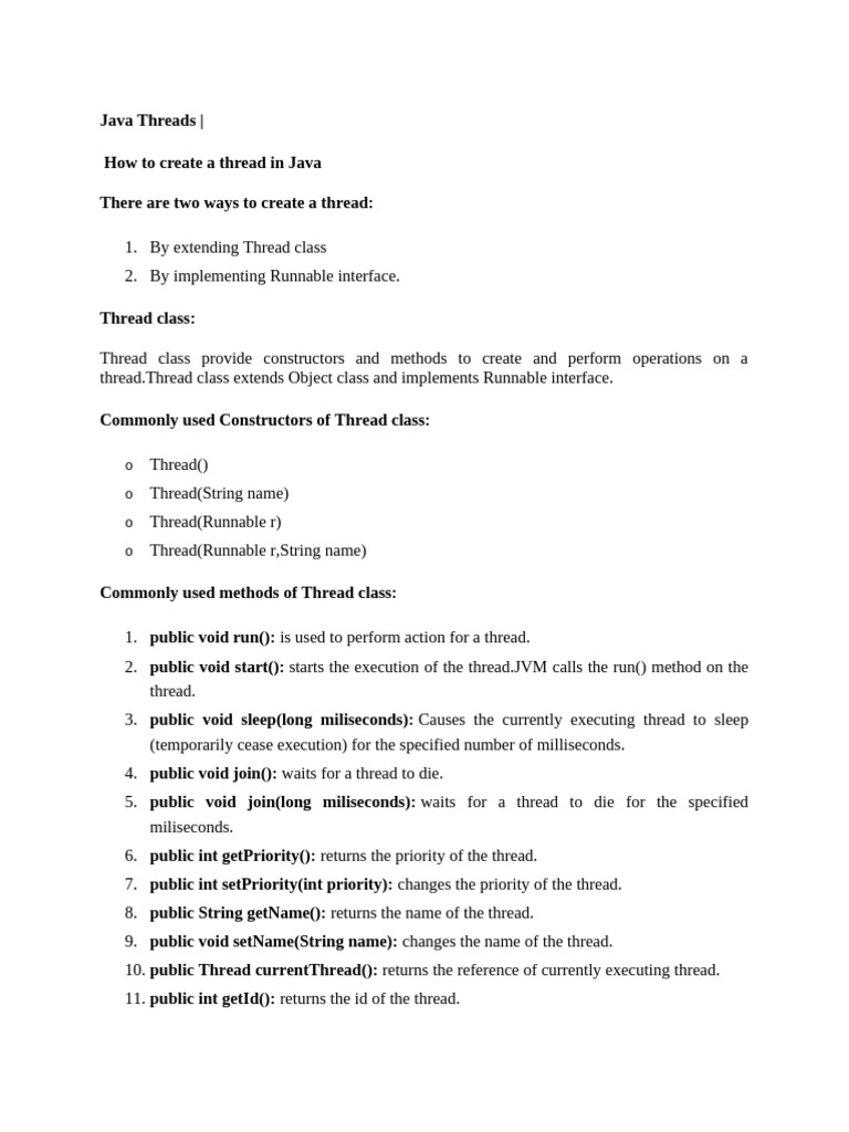 Java Threads | PDF Java Threads | PDF