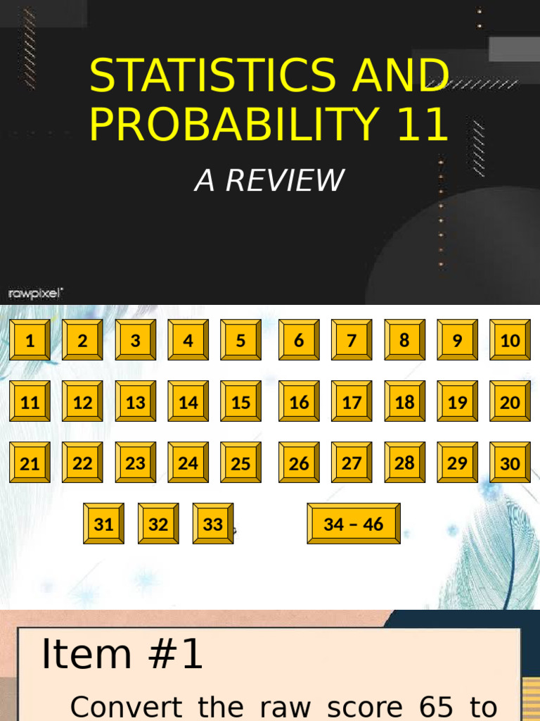 Statistics and Probability Reviewer | PDF