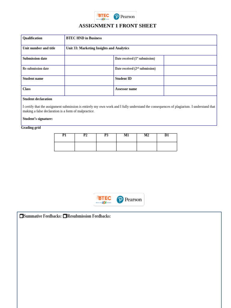 Unit 33 - 5120 - ASM1 - Frontsheet | PDF