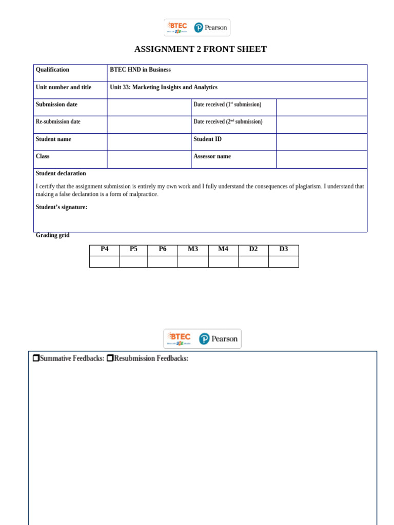 Unit 33 - 5120 - ASM2 - Frontsheet | PDF