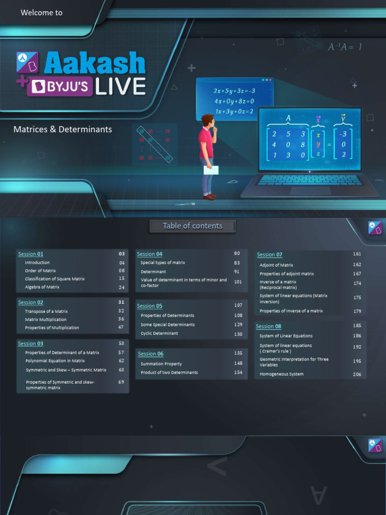 Matrices and Determinants - HN - P2 | PDF