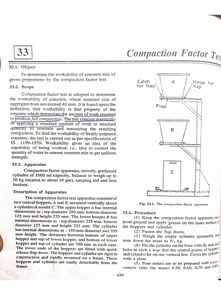 Compaction Factor Test | PDF