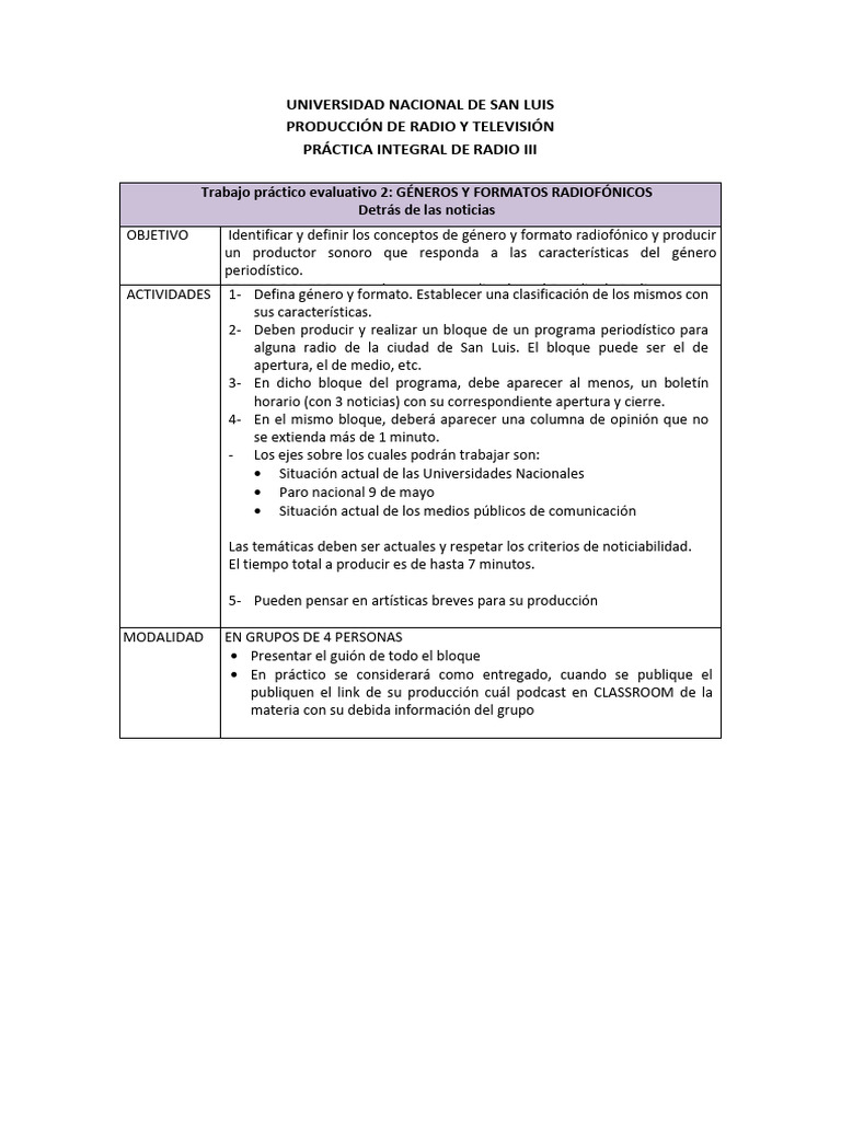 TP G-Neros y Formatos | PDF