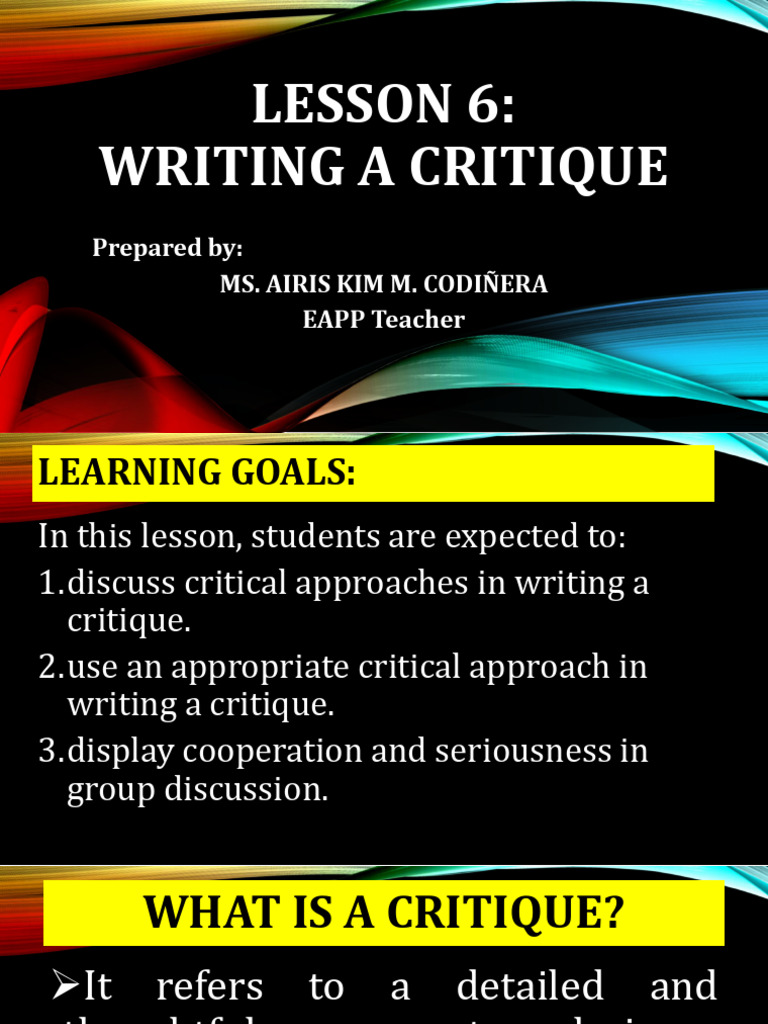 EAPP LESSON 6 and 7 2024 | PDF