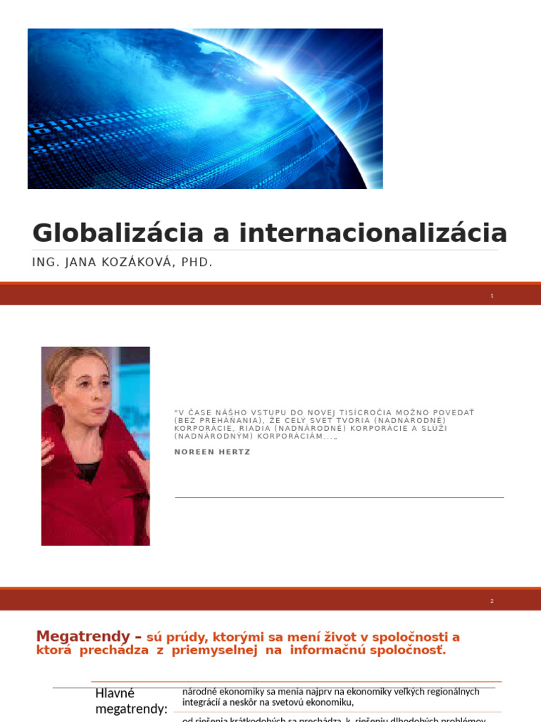 Prednáška 2 - Globalizácia, Internacionalizácia 2023 | PDF
