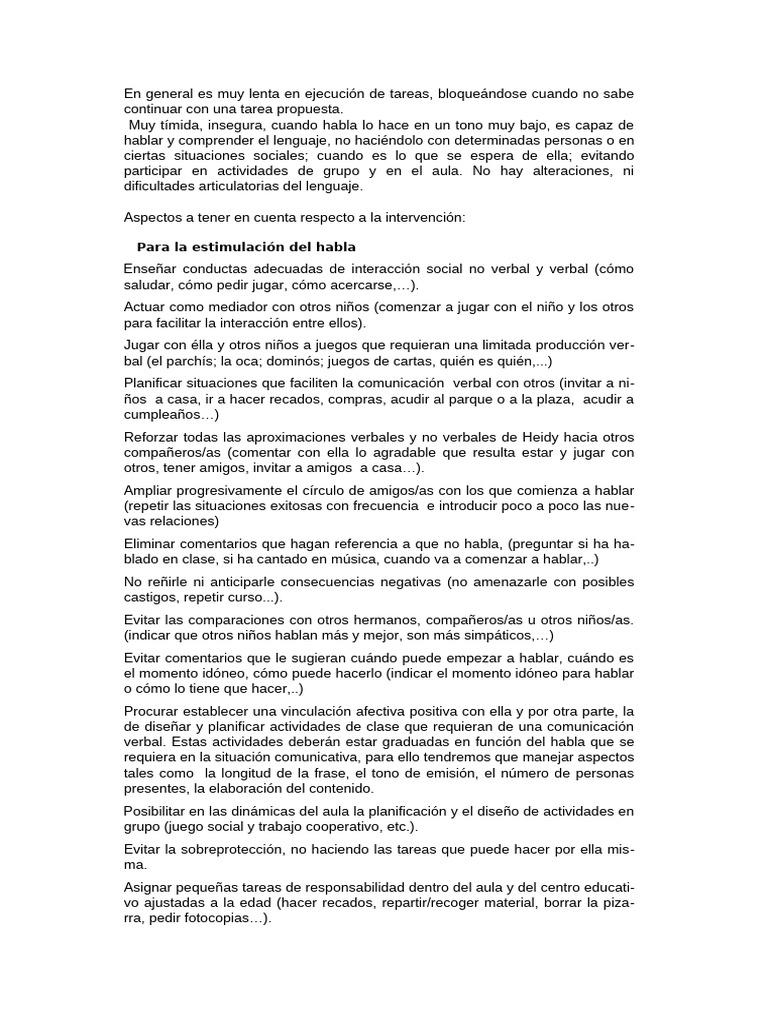 Mutismo Selectivo | PDF