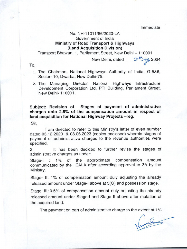 2024.07.31 Revision of Stages of Payment - LA | PDF