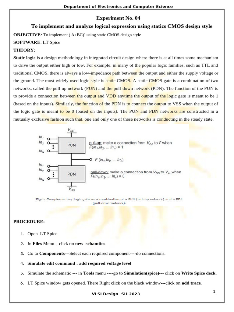 120A7017 VLSI-D Exp.4 | PDF