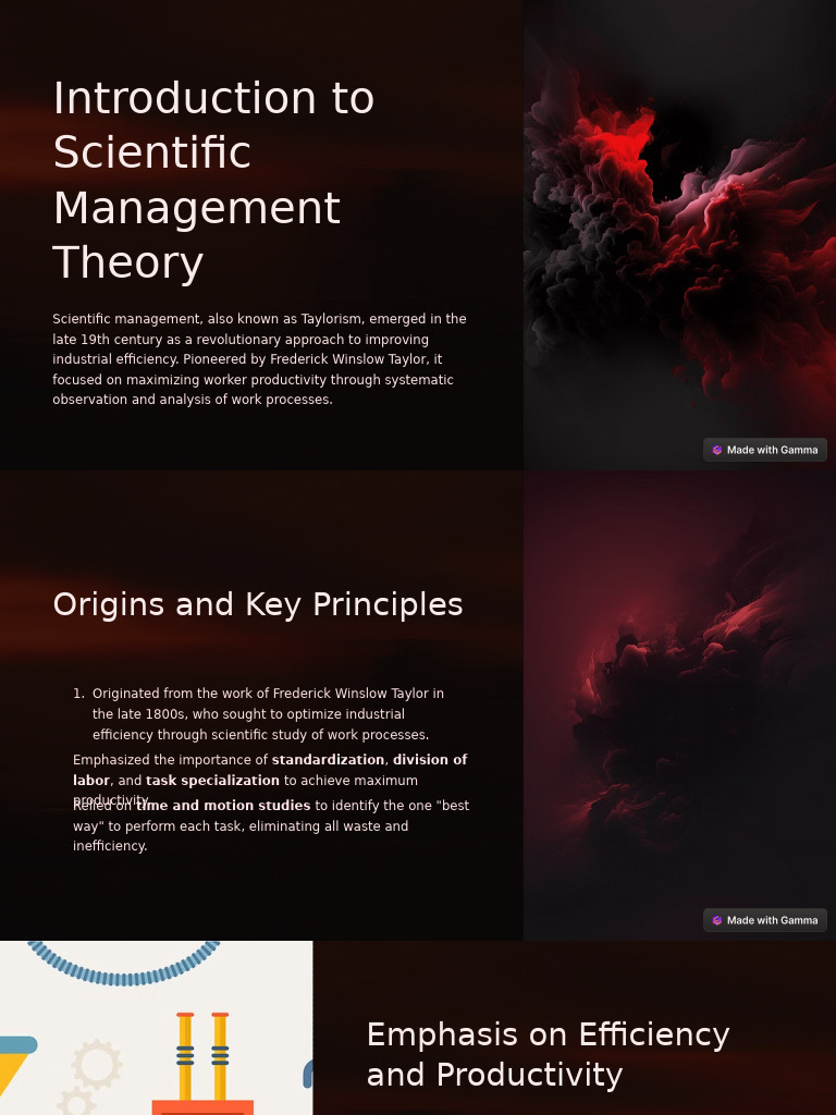 Introduction To Scientific Management Theory | PDF | Business ...