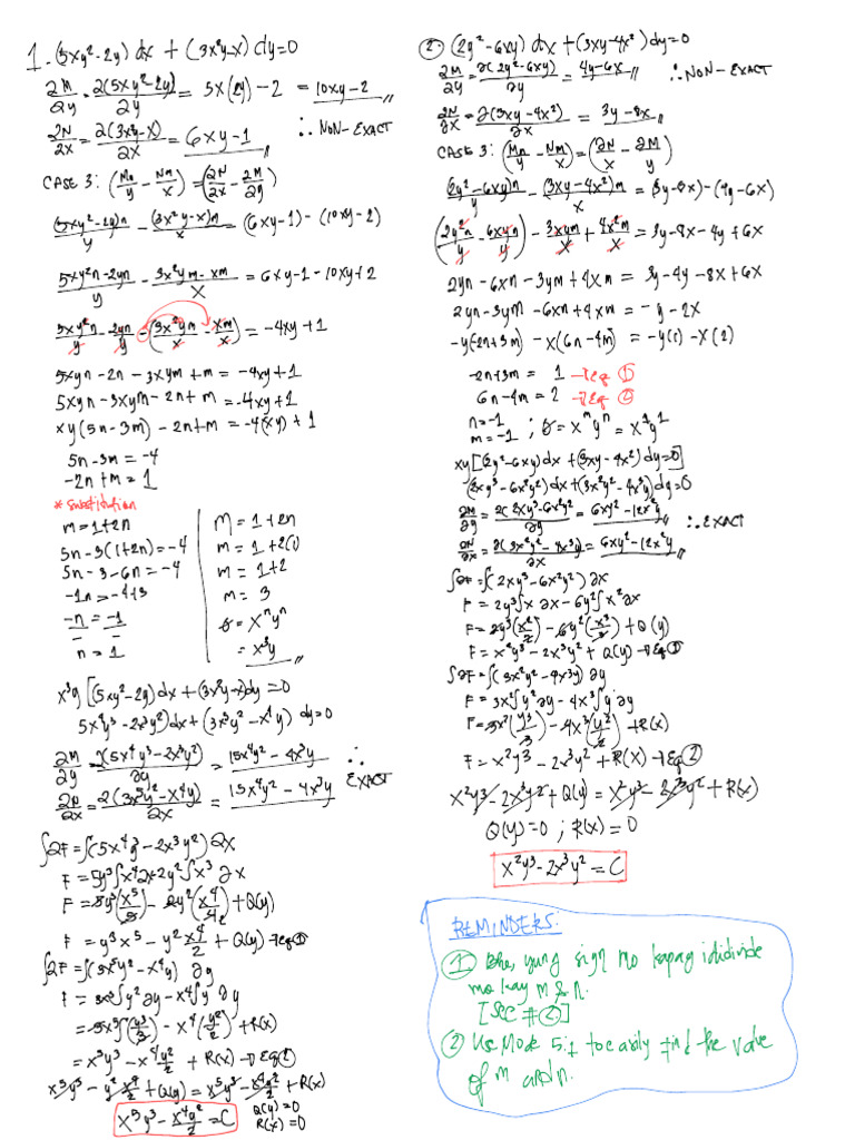 NON-EXACT DE (Case 3) | PDF