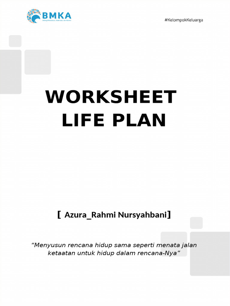 Rahmi Nursyahbani - LIFE PLAN | PDF