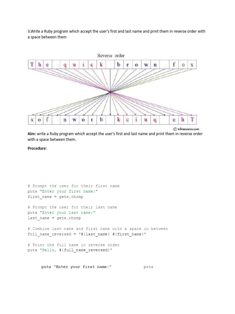Reverse Ruby Program | PDF