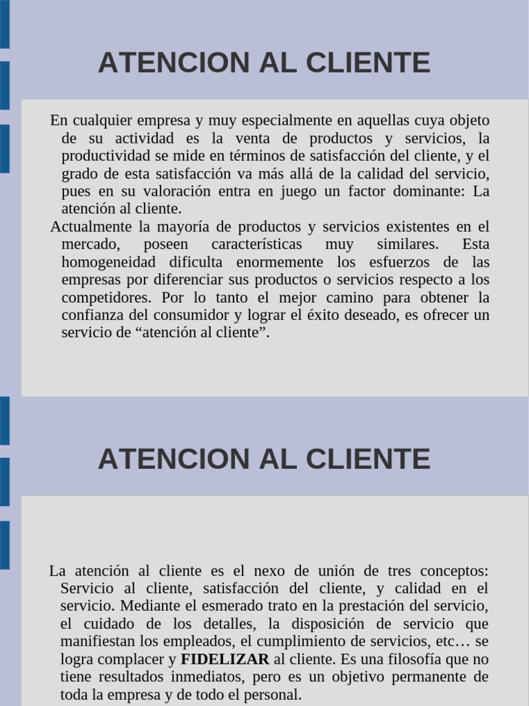 Atencion Al Cliente | PDF