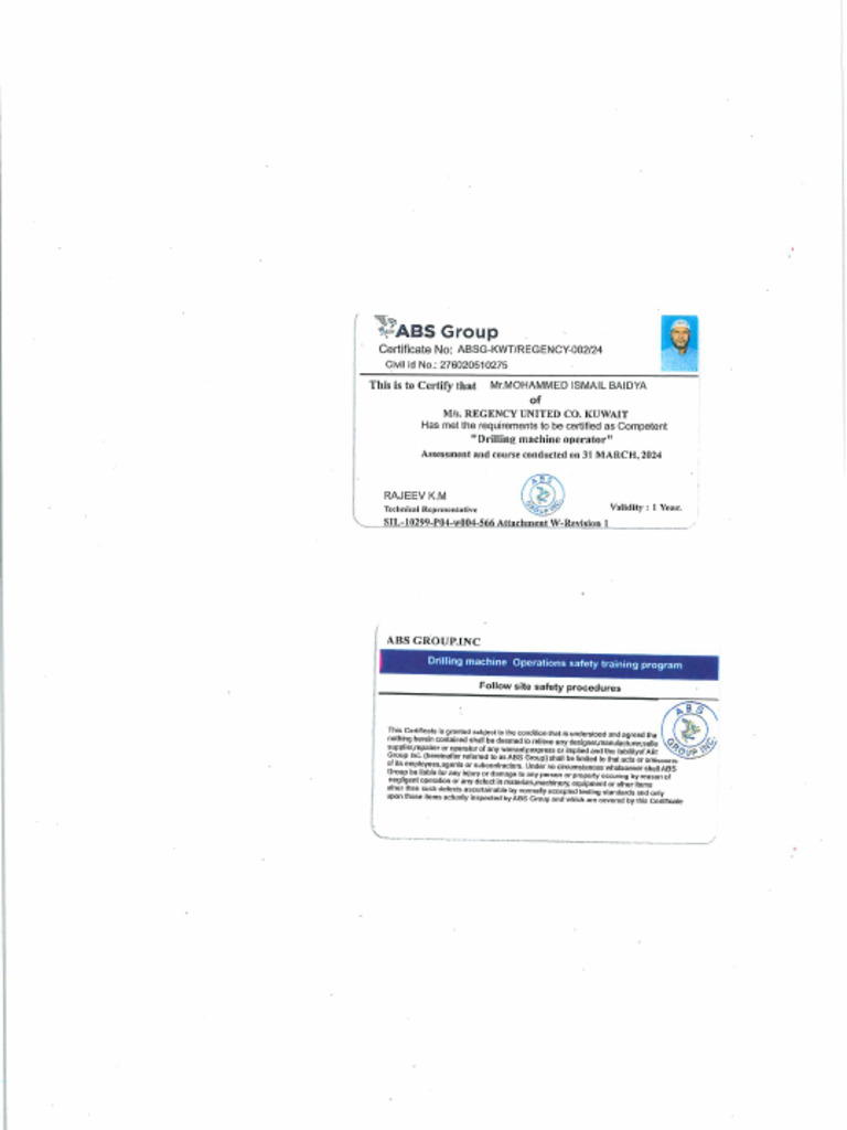 Ismail Operator Card | PDF