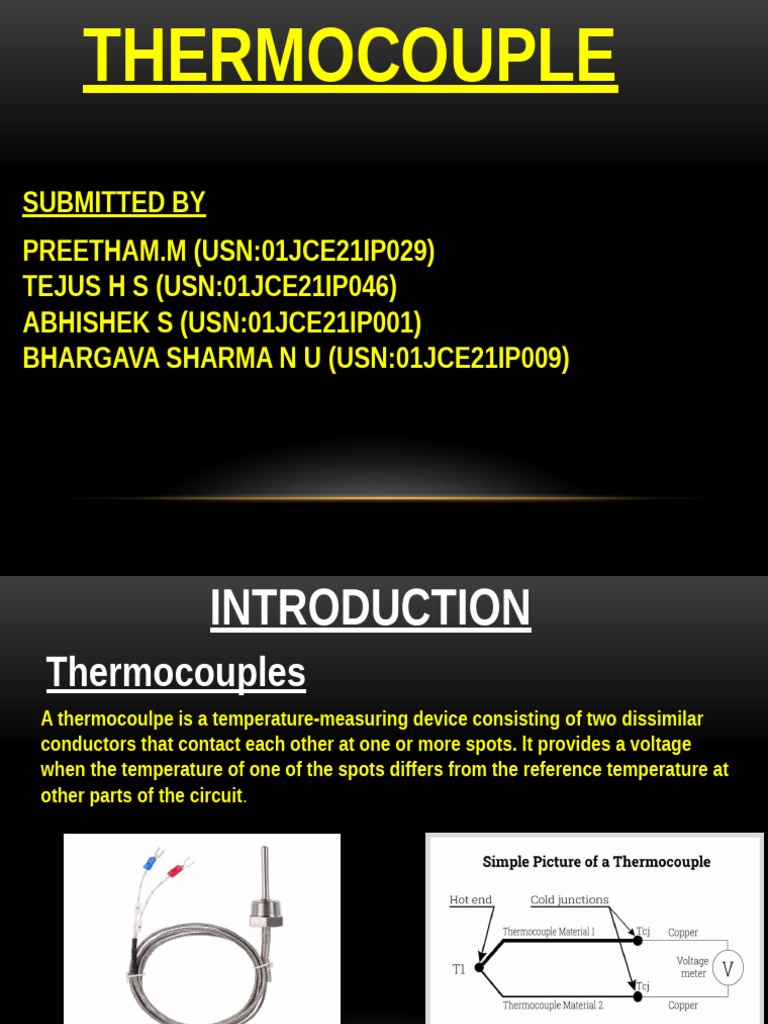 thermocouple ppt | PDF