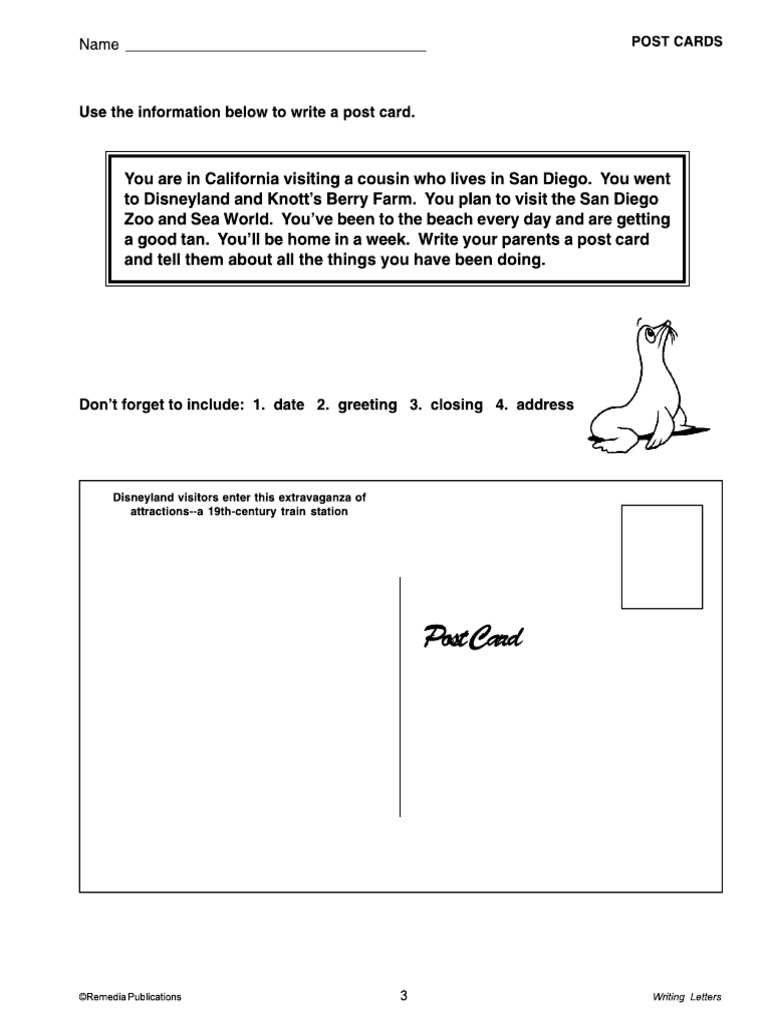 Postcards practice | PDF