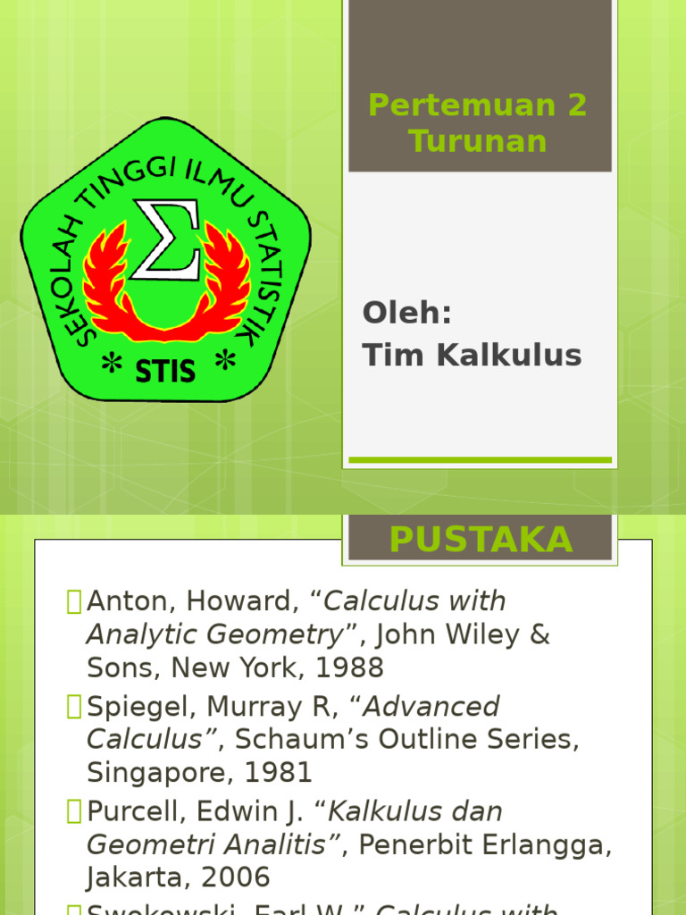 Materi Pertemuan 2. Turunan | PDF