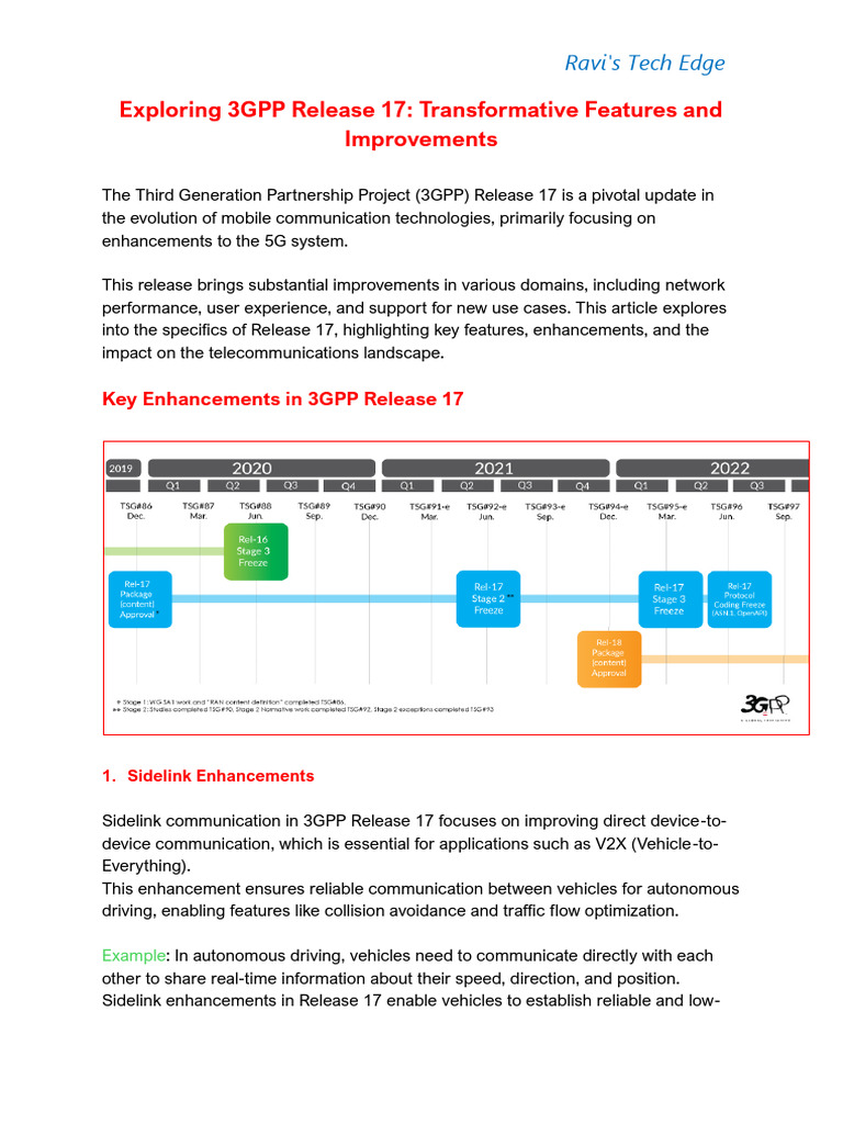 3GPP Release 17 Overview | PDF
