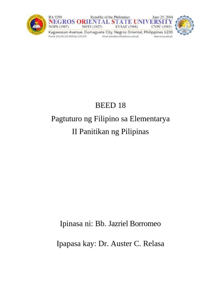 Panitikan Sa Filipin LP Finals | PDF