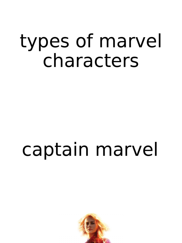 Types of Marvel Characters | PDF