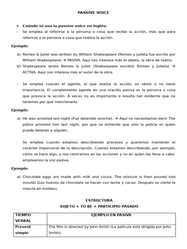 Passive Voice | PDF