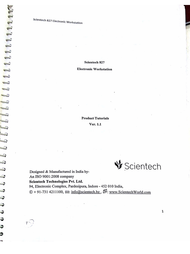 Electronic Work Station Manual | PDF