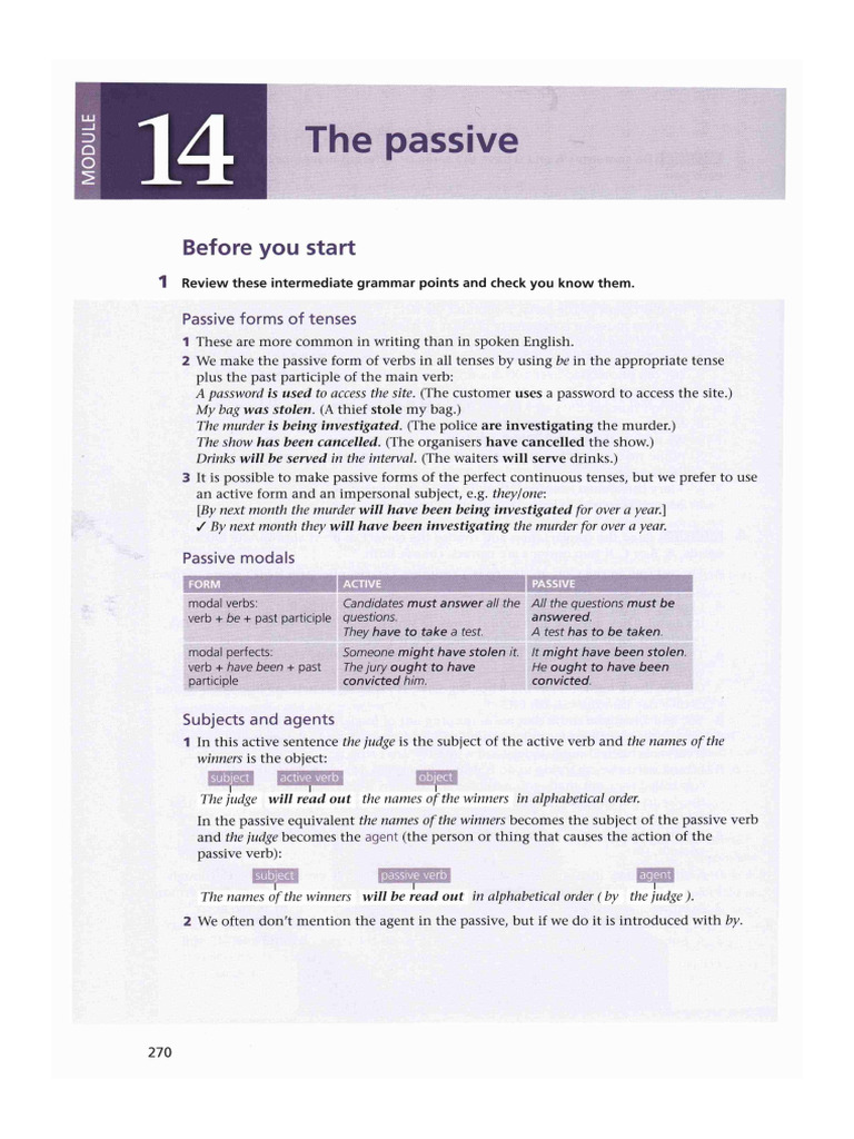 Passive Voice_C1 Grammar | PDF